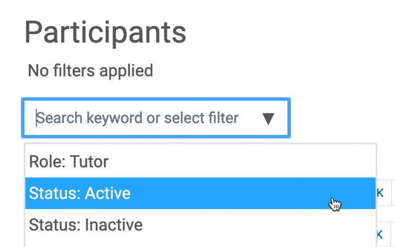 Moodle Tip: Filtering the Participants List | SOUTHWESTERN COMMUNITY ...